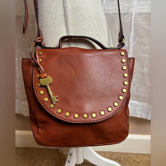 Fossil | Bags | Fossil Vintage Studded Leather Crossbody | Poshmark